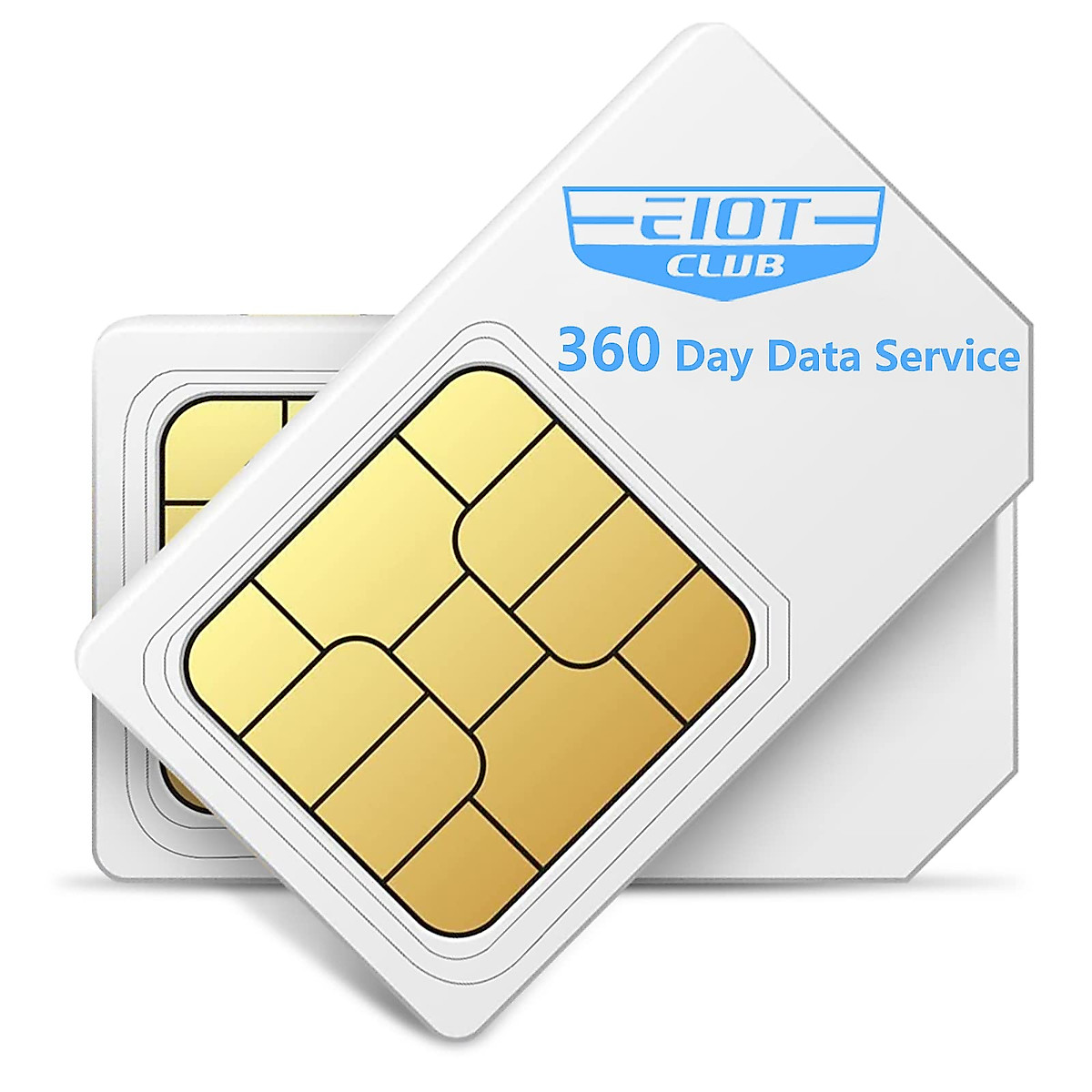 EIOTCLUB Data SIM Card for 360 Days - Compatible with USA Nationwide Networks for Unlocked Security Solar and Hunting Trail Game Cameras IoT Device(USA Coverage, Triple Cut 3-in-1)