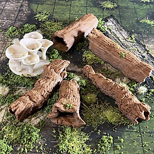 Extruded Gaming Hollow Oak Logs with Giant Fungus