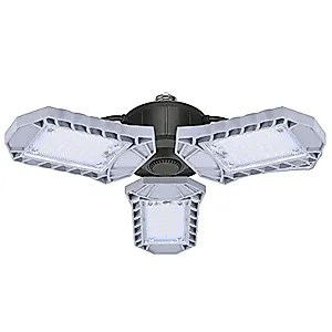 LED Garage Lights, 40W Ceiling Light with 3 Adjustable Panels, 3500LM 6500K Ultra Bright LED Light for Garage Basement Warehouse Workshop