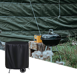 TripDock 22.8 Inch Fire Pits Cover-Waterproof 600D Heavy Duty Round Fire Bowl Cover