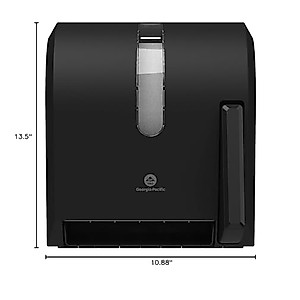 Georgia-Pacific Push Paddle Roll Paper Towel Dispenser by GP PRO, 54338A, Black