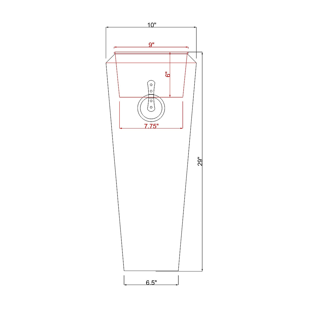 H Potter Tall Planter Antique Copper Patio Deck Indoor Outdoor Garden Flower Planters Set of 2