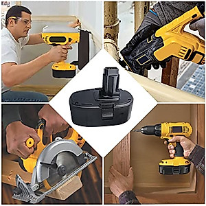PDstation 【Upgraded to 6000mAh】 2Pack DC9096 DC9098 Battery Li-ion Replacement for Dewalt 18V Battery DC9098 DC9099 DE9039 DE9096 DE9098 DW9099 DW9098 Compatible with Dewalt 18V Tools