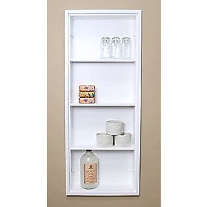 Fox Hollow Furnishings 14x36 Recessed Sloane Wall Niche with Plain Back and Three Shelves