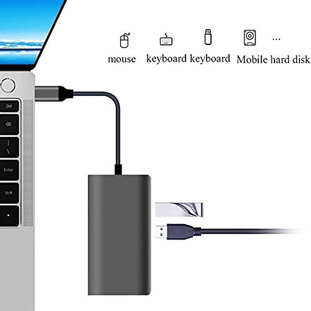 XUNMAIFHB Portable Docking Station,8-in-1 Docking Station Type-c to hdmi VGA USB3.0 HUB SD Card Reader PD Gigabit Network Card Audio USB3.0/SD Card/RJ45/HDMI/VGA/Stereo Fast Transmission