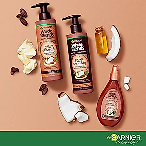 Garnier Whole Blends Sulfate Free Remedy Coconut Oil & Cocoa Butter Taming Shampoo and Conditioner Set for Very Frizzy Hair with Sample, 12 Fl Oz, 1 Kit (Packaging May Vary)