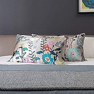 Neptten Satin Pillowcase for Hair and Skin. Wrinkle, Fade Resistant. Satin Pillowcases Standard Size Set of 2. Satin Pillow Cases for Women. Silky Floral Pillow Covers with Envelope Closure 20x26