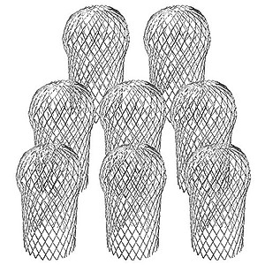 EBaokuup 8 Pack Gutter Downsport Guards - 3.5 Inch Expandable Aluminium Filter Strainer, Gutter Strainer Gutter Downspout Protectors for Preventing Blockage Leaves Debris