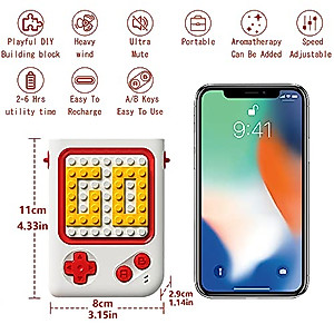 MONTENMIN Portable Mini Fan Rechargeable Battery-Operated Handheld Fan with Adjustable Lanyard, 3 Speeds Vertical Air Flow Personal Desk Fan with Aromatherapy Pad for Kids Home Office Outdoor Travel