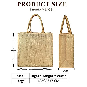 Globyz Jute Burlap Lime Green Color With Initials Tote Bag Present for Wedding Birthday Gift Bridesmaid (43H*35L*17W CM) (C)