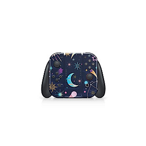 Tacky Design Planets Skin Compatible with Nintendo Switch Skin Wrap Cover, Galaxy Planets Skin for Nintendo Switch Stickers, Premium Vinyl 3M Full Wrap Decal (Stars)