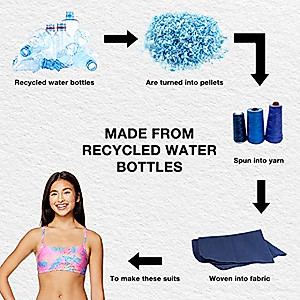 Speedo Women's Standard Swimsuit Top Bikini Endurance Strappy Back Demi, Throwing Shade, X-Large