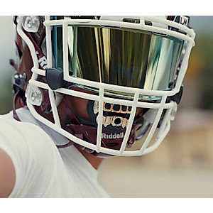 Loudmouth Football Mouth Guard - 3D Chrome Grillz Football Mouthpiece, Fits Adult & Youth, Mouth Guard Football Accessories (3D Grillz Bling - Chrome Black/Gold)