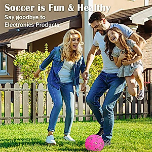 PP PICADOR Kids Soccer Ball Size 3, Toddler Pink Soccer Balls for Little Girls Boys Child 4-8 Gift Toys Outdoor Home Sport with Pump