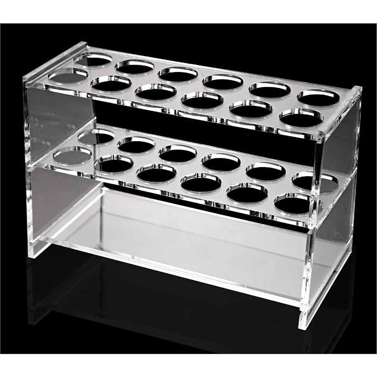 Driak Acrylic Clear Test Tube 12 Sockets Centrifuge Tube Rack Holder for 10ML Test Tubes