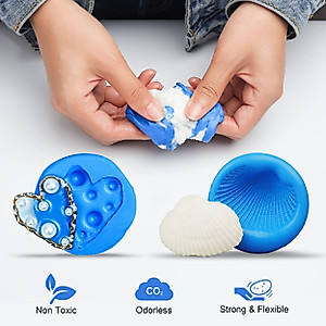 LET'S RESIN Silicone Putty,1LB/40A Silicone Mold Making Kit, Non-Toxic,Strong&Flexible, Easy 1:1 Mixing Ratio for Reusable Silicone Molds, Resin Molds, Soap