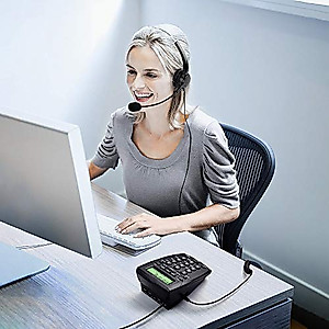 Call Center Telephone with Headset, MCHEETA Phone with Noise Cancellation Headset and Dialpad