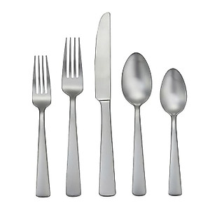 Oneida Downing 65Pc Flatware Set, 65 Count, Metallic