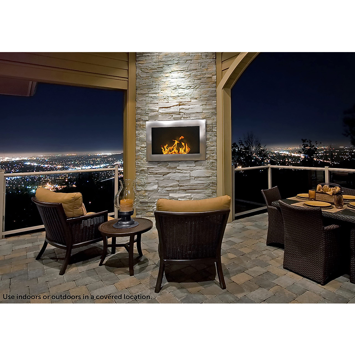 Anywhere Fireplace Indoor Wall Mount Fireplace - SoHo (White-High Gloss) Model