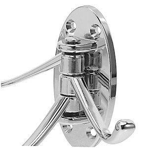 STOBAZA 3pcs Bathroom Hanger Hooks Coat Hooks for Wall Triple Hanging Hooks Swing Arm Hangers Swing Arm Towel Rack Strips Heavy Duty Key Hook Clothing Trident Hook to Rotate