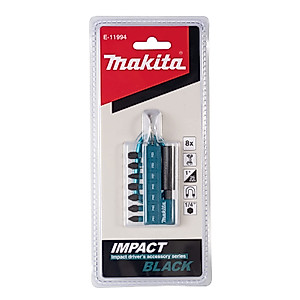Makita E-11994 8 Piece Impact Black Screw Bit Set