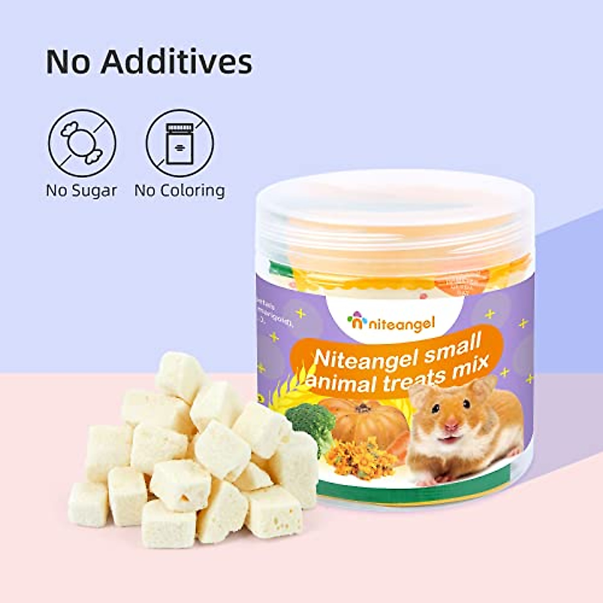 Niteangel Hamster Snack & Treats Toy - Small Animal Natural Treat Mix for Dwarf Syrian Robo Hamsters Gerbils Mice Lemmings Degus or Other Small-Sized Pets (Walnut-Shell Boat)