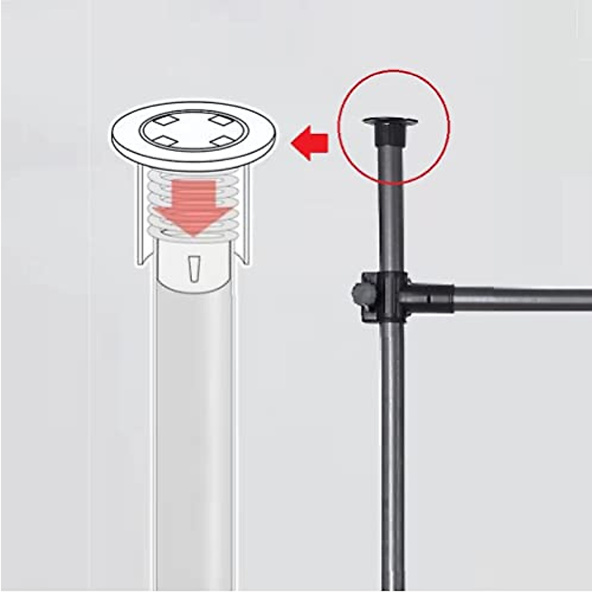 Free Standing Closet, Double Adjustable Heavy Duty Clothing Racks for Hanging Clothes, Closet Organizer System Standing Clothes Rack with Telescopic Clothing Rod fit for Clothes Storage. (Black)