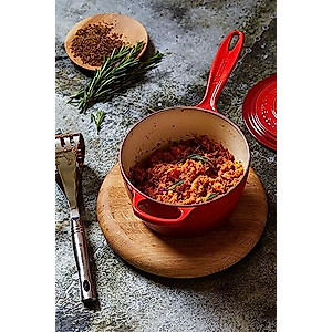 Le Creuset Enameled Cast Iron Signature Saucepan, 1.75 qt., Cerise