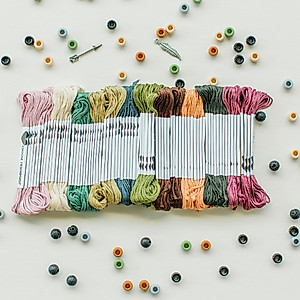 Choose Friendship, My Friendship Bracelet Maker Be Natural Expansion Pack, 80 Pre-Cut Threads and 75 Beads/Charms, Makes 16-32 Bracelets (Embroidery Floss)