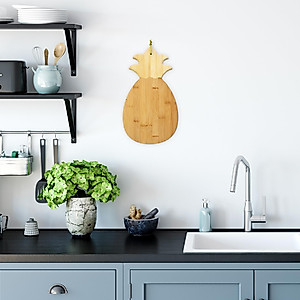 Totally Bamboo Pineapple Shaped Bamboo Serving and Cutting Board, 14-3/8" x 7-1/2"