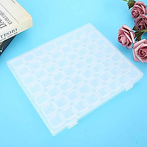 Plastic Storage Box Organizer Container Adjustable Divider Removable Grid Compartment for Jewelry Beads Earring Container Tool Fishing Hook Small Accessories (56 grids, transparent)