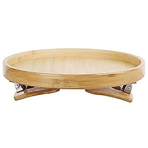 Couch Arm Table Tray, Wooden Sofa Tray Table, Durable Circular arm Tray with a Clip Design, Foldable Sofa Arm Tray, Armrest for Couch, Stable Sofa Arm Table for Eating and Drinking