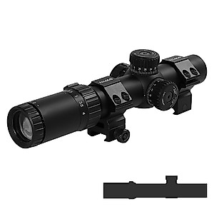FALSCO 1.25-4X24 Four Times Scope Short Rifle Scope with Red Green Illuminated Reticle