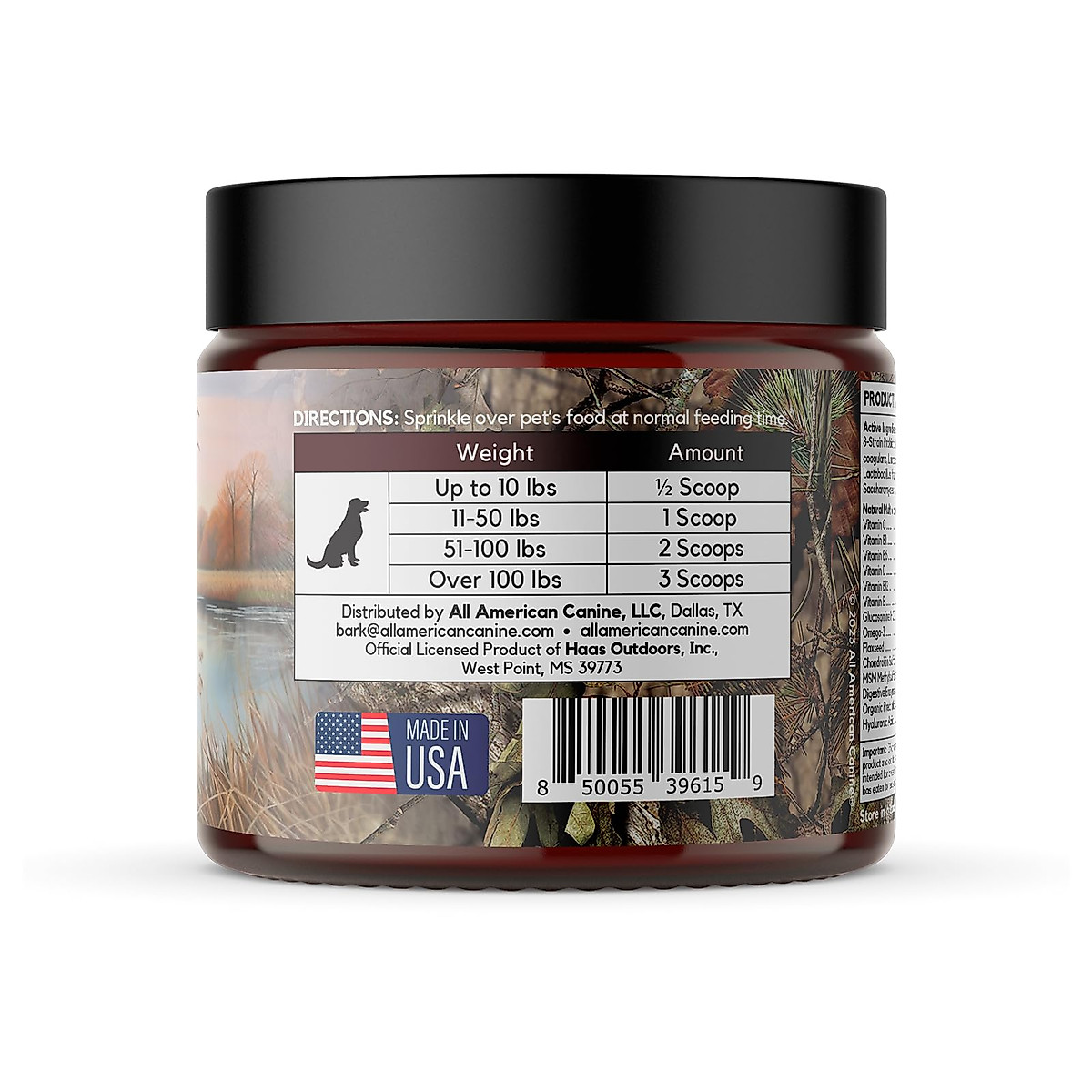 All American Canine Advanced Formula Multivitamin Plus Health Enhancement Powdered Supplement Food Topper for Working, Hunting & Sports Dogs, 90 Servings