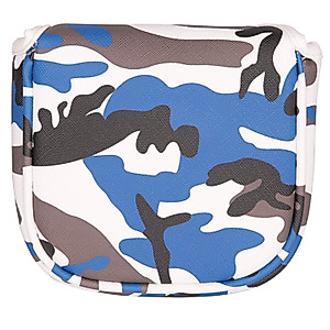 Golf Builder Camouflage Print Golf Square Mallet Putter Head Cover Golf Mallet Cover Synthetic Leather with Magnetic Closure