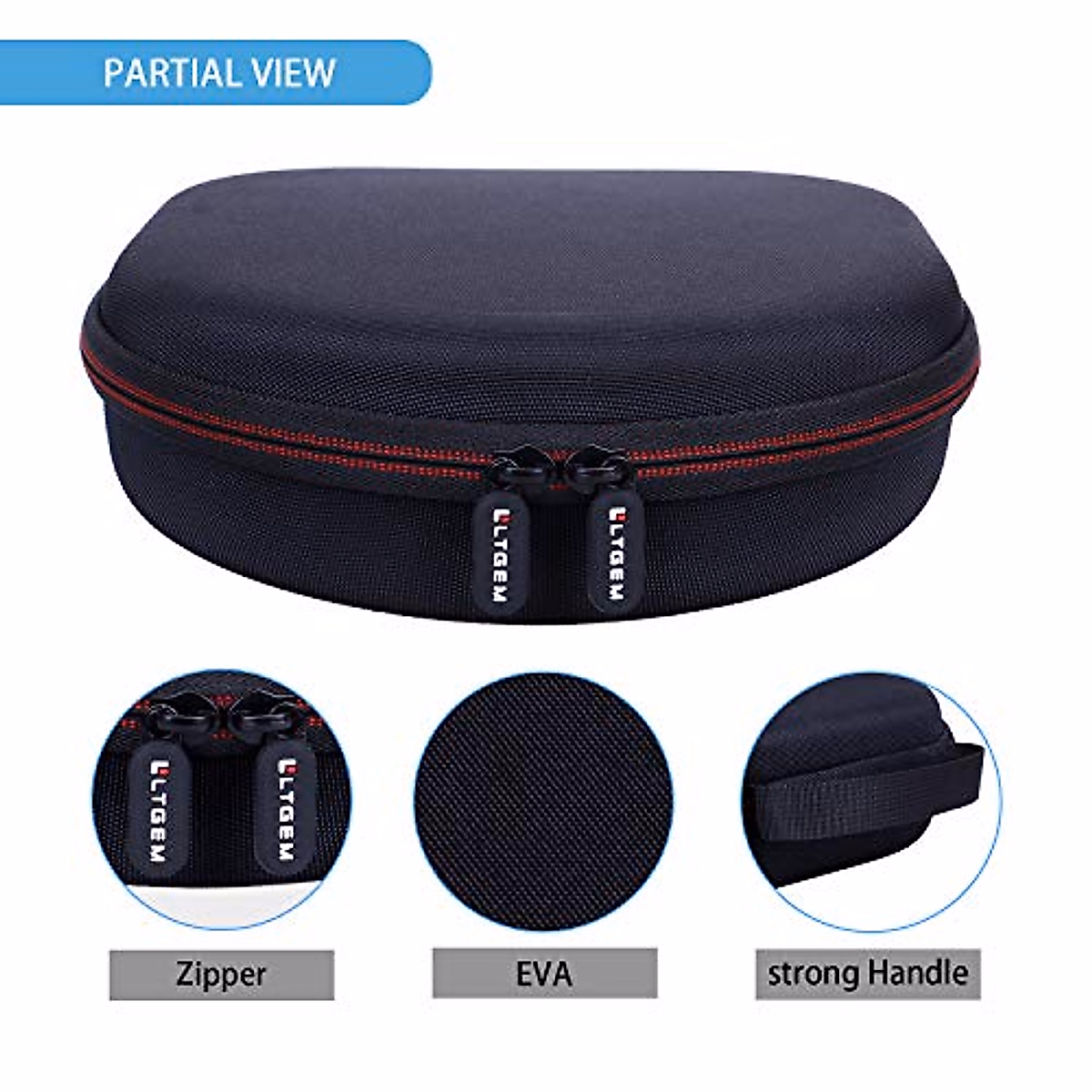 LTGEM Hard Travel Case for Silensys E7 / COWIN E7 / Sony WH-CH700N / WH-CH710N and Sony XB950B1/ MOVSSOU E7 / Tapela E7 / Audonia E7 Active Noise Cancelling Bluetooth Headphones