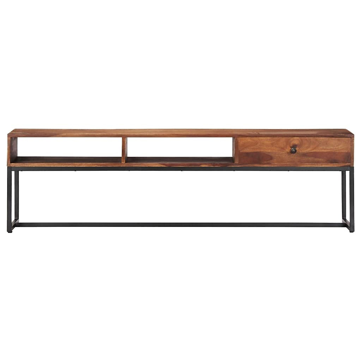 SLGSDMJ Entertainment Center Stand Unit, Country Farmhouse Entertainment Center, Wood TV Cabinet, Media Console Table, TV Cabinet 63"x11.8"x17.7" Solid Wood Sheesham Wood