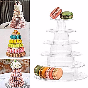 Candora 6-Layer Macaron Display Stand Cake Stand Macaron Tower Wedding Display Stand(2 Sets)