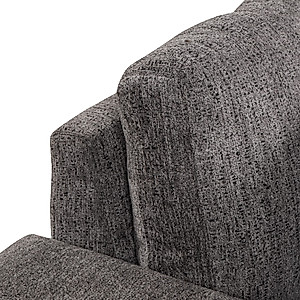 FANYE Corner Sectional Sleeper Reversible Storage Chaise, Modern Convertible Practical Sofa Pull Out Sleep Couch Bed for Home Apartment Office Sofabed, Charcoal Gray 2 Stools 104.5" W