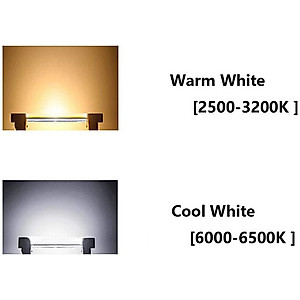 118mm 20W R7S LED Bulb 200W Halogen Equivalent 118mm J-Type High Brightness 20W 120V R7S Base 6000K Daylight White J Type T3 118mm Double Ended Flood Light 360°Beam Angle, Pack of 4