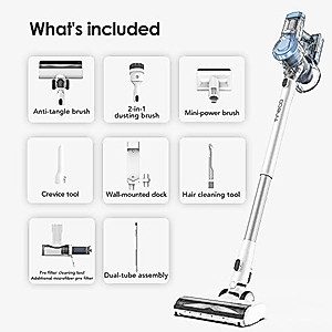 Tineco A11 Pet Cordless Stick Vacuum Cleaner, Lightweight with Anti-Tangle Brush Powerful Handheld Vacuum for Hard Floor, Carpet and Pet
