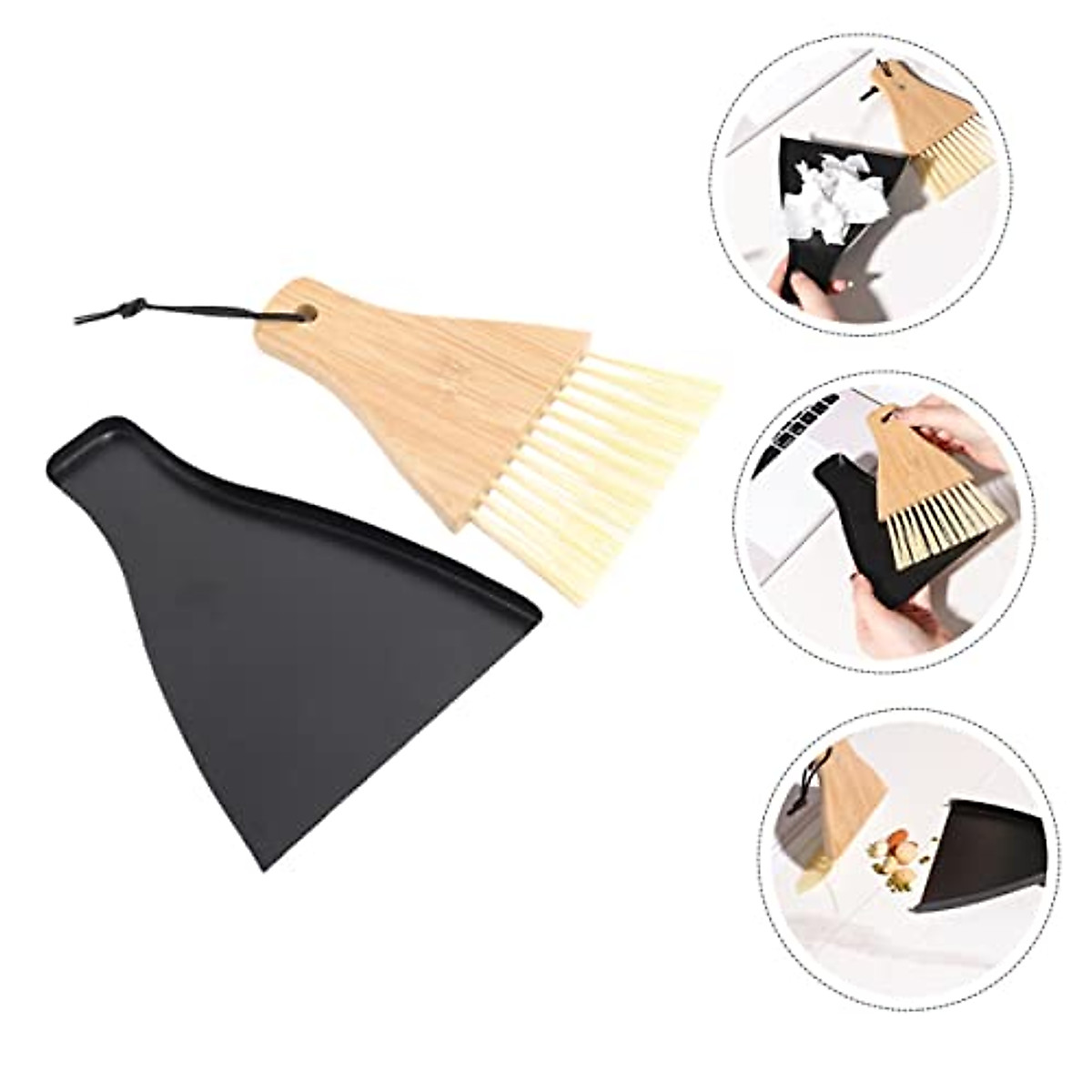 SEWOART 1 Set Desktop Broom Keyboard Duster Brush Dustpan Kid Broom Cleaning Accessory Cleaning Supply Broom Handheld Broom Portable Brush Whisk Broom Pet Cage Broom Brush The Pet
