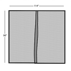 Pure Garden One Car Garage Door Screen – Heavy-Duty Weighted Mesh Curtain with Magnetic Closure for Mosquito, Insect, and Sun Protection