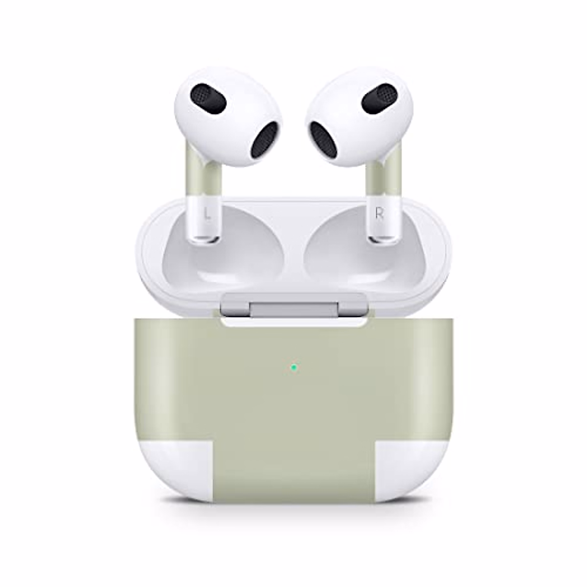 TACKY DESIGN Solid Skin for Apple Airpod 3 Skins,Classic Color Airpods 3 Sticker for airpods 3 (2021),Vinyl 3m, Airpod Stickers for Earbuds and case, airpods Skins Protective Full wrap Cover (Green)