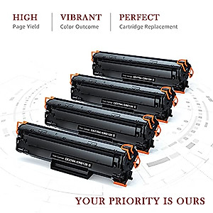 Toner Kingdom Compatible Toner-Cartridge Replacement for HP 78A CE278A 278A CE278AC 78 278 Toner Use for HP Laserjet Pro M1536dnf Laserjet Pro P1606dn M1536 P1566 P1560 P1606 Printer (Black, 4 Pack)