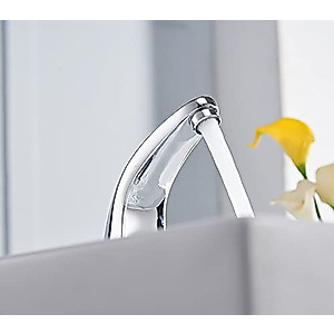 Greenspring Bathroom Sink Faucet Automatic Sensor Touchless with Hole Cover Plate Hands Chrome Vanity Modern Faucets Commercial with Control Box and Temperature Mixer