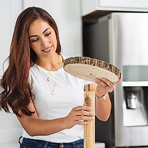 Kingdom Decor Rustic Cupcake Stand. Wooden Cupcake Stand and 10Pcs Rustic Table Number Holders. Two Tiered Tray Wedding Decor, Cupcake Display Stand, Cupcake Stands for Dessert Table