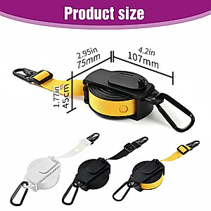 Windproof Non-Slip Clothesline, Portable Travel Clothes Line Outdoors, Clothes Line Retracting Outdoors, Retractable Clothesline Outdoor Clothes Line Ropes Camping Clotheslines (Black & Yellow)