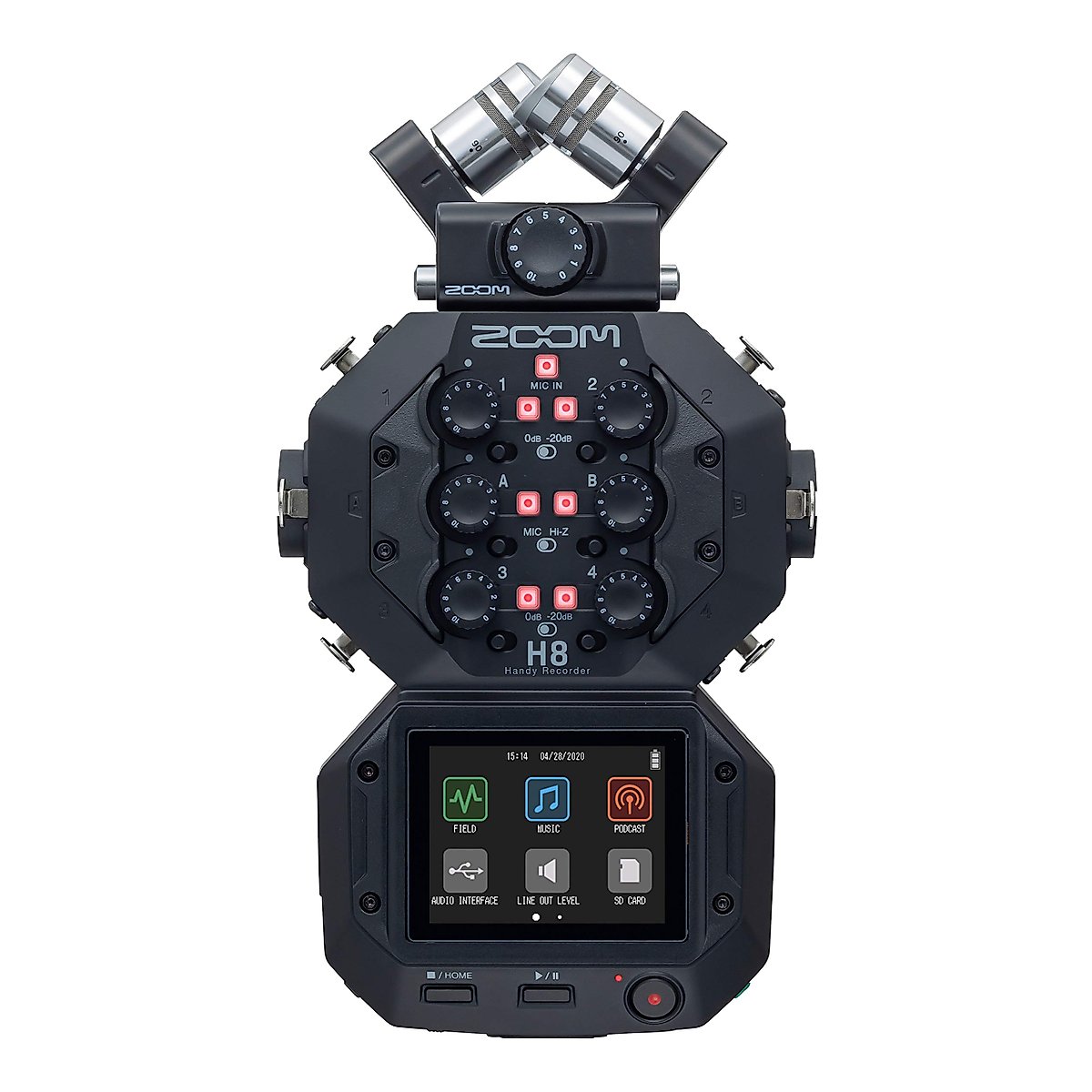 Zoom Q8n-4k Handy Video Recorder, 4k UHD Video, Stereo Microphones Plus Two XLR Inputs & H8 12-Track Portable Recorder, Stereo Microphones, 6 Inputs, Touchscreen Interface, USB Audio Interface
