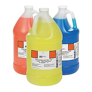 Hach 2507200 pH Buffer Solution Kit, Color-Coded, pH 4.01, pH 7.00 and pH 10.01, 4L Each